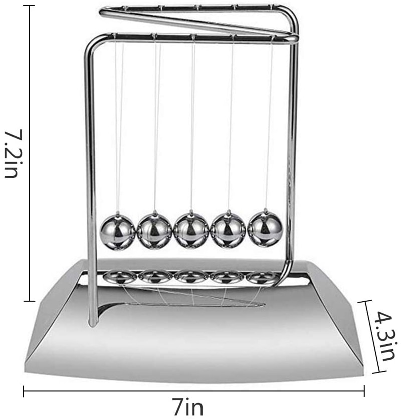 Newton's Cradle - Electroplated Metal Pendulum - The Wacky Company